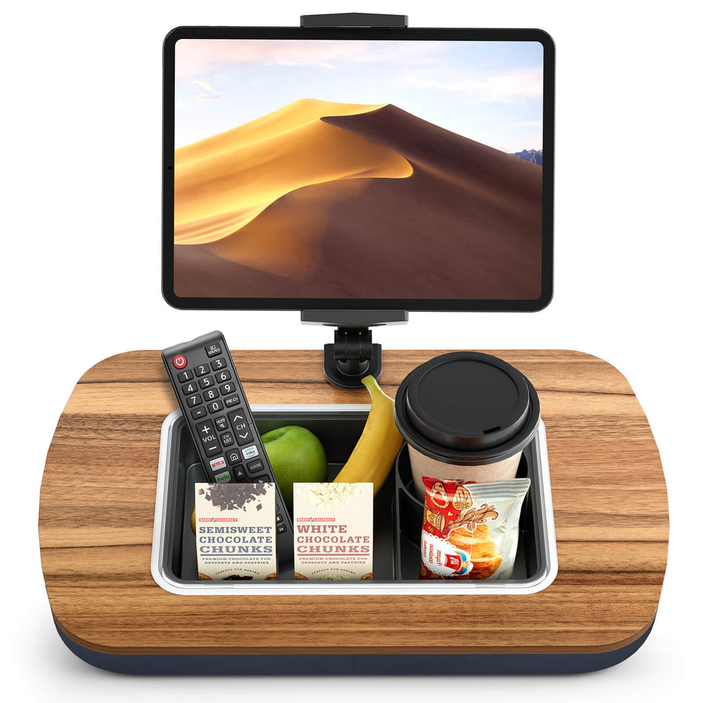 Tablet Pillow Stand With Snack Bowl Gray – ergonov